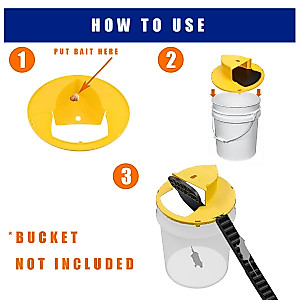 Mouse Trap Bucket Lid (2-Pack) - Humane Flip and Slide Bucket Lid Mouse/Mice/Rat Trap, Auto Reset, Multi Catch Trap Compatible with 5 Gallon Bucket for Indoor/Outdoor