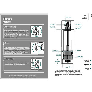 CrushGrind Ceramic Grinder for DIY Salt Pepper or Spice Mills with Adjustable Grinding Setting (10.2" - Pack of 1)