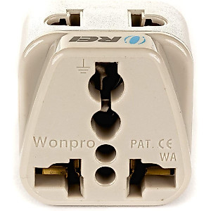 OREI USA to Israel, Gaza, Palestine & More (Type H) Travel Adapter Plug - 2 in 1 - CE Certified - RoHS Compliant - 2 Pack - White Color (DB-14-2PK)