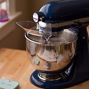 KSMBLPS Pouring Shield Fit For kitchenaid 5.5, 6, 7, 8 Quart Stainless Steel Bowl(Diameter is Between 9.1~9.6 IN), Splash Guard Bowl-Lift Stand Mixer Accessories Three-Year Free Replacement