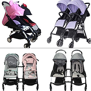 Twin Stroller Connector for Baby Universal Fits Umbrella Strollers Babyzen YOYO Yoya Etc.. Turns Two Single Strollers into a Double Stroller