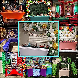 IVAPUPU 2 Pack 6FT Table Cloth for Rectangular Fitted Events Stretch Fuchsia Table Covers Washable Table Cover Spandex Tablecloth Table Protector for Party, Wedding, Cocktail, Banquet, Festival