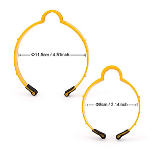 4 PCS Speed Hoop Clip Vinyl Storage Solution Tool Keeping Loose Rolls Tidy, Roll-Media Vinyl Wraps Holder Plastic Ring Clamp with Quick Release Handle and Scratch Protection Felt Patch 80mm & 110mm