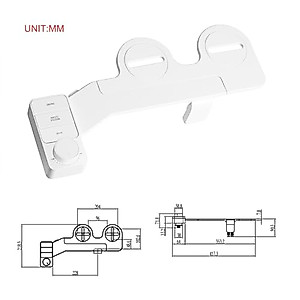 EOLTMESS Bidet Attachment for Toilet, Ultra-Slim Self Cleaning Dual Nozzle Hygienic Toilet Bidet, Warm & Cold Fresh Water Bidet Sprayer with Feminine Wash & Rear Wash(1/2)
