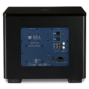 REL Acoustics HT/1510 Predator Subwoofer, HT-Air Wireless Compatible, Black Vinyl