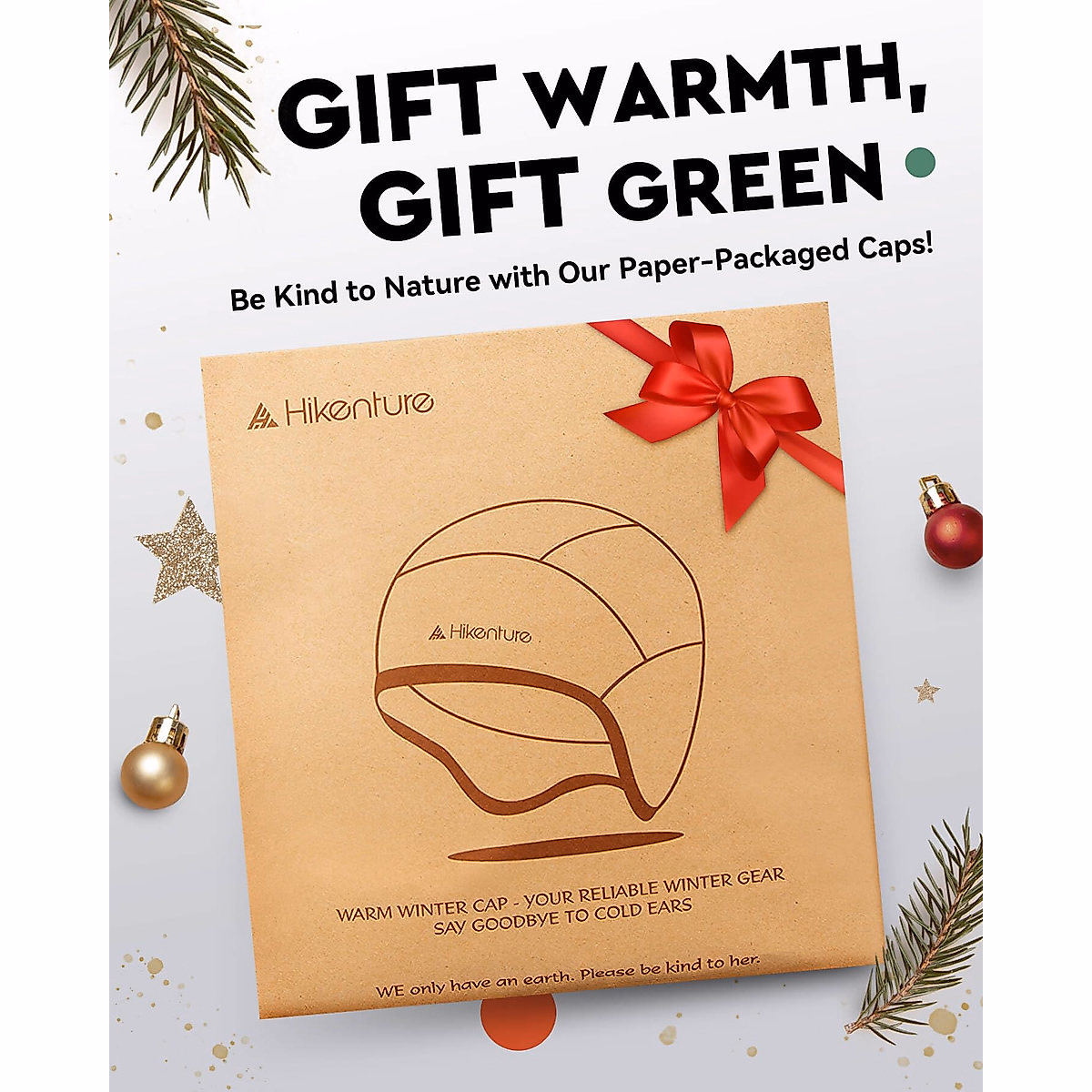 Hikenture Skull Cap Helmet Liner with Glasses Holes, Winter Thermal Cycling Cap for Men & Women, Cycling Hat Beanie Black