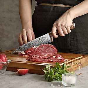 Wakoli Damascus Kitchen Knife Set, 6 Pieces Professional Chef Knife Set made from 67 Layers of Damascus Steel with VG10 Core, Knives Set for Kitchen with Pakkawood Handles in Gift Box (EDIB 6-pcs)