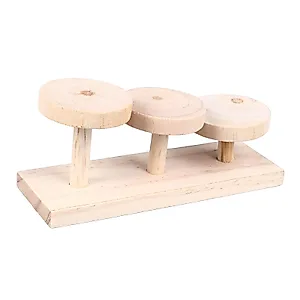Hamster Platform Toy, Small Pet Wooden Platform Rat Climbing Chew Toy Rodent Ladder Bridge Wooden Hamster Playground Platform for Cage Accessories