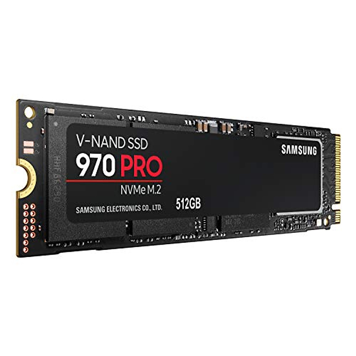 Samsung 970 PRO SSD 512GB - M.2 NVMe Interface Internal Solid State Drive with V-NAND Technology (MZ-V7P512BW), Black/Red