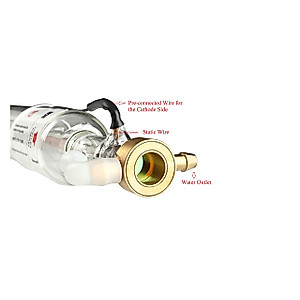 Mssoomm 40W 40 watt Co2 Laser Tube Length 700mm Dia 50mm with Metal Head 3000hr Service Life for CO2 Laser Cutter and Engraver Machine