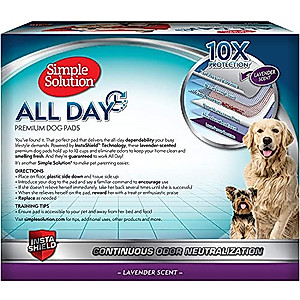 Simple Solution 6-Layer All Day Premium Dog Pads | Lavender Scent | 23 x 24 100 pads