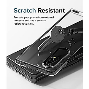 Ringke Slim [Anti-Yellowing Material] Compatible with Samsung Galaxy Z Fold 4 5G Case (2022) for Minimalist Yet Sturdy, Solid Sleek Transparent Cover with Non-Slip Pad for Galaxy Z Fold4 - Clear