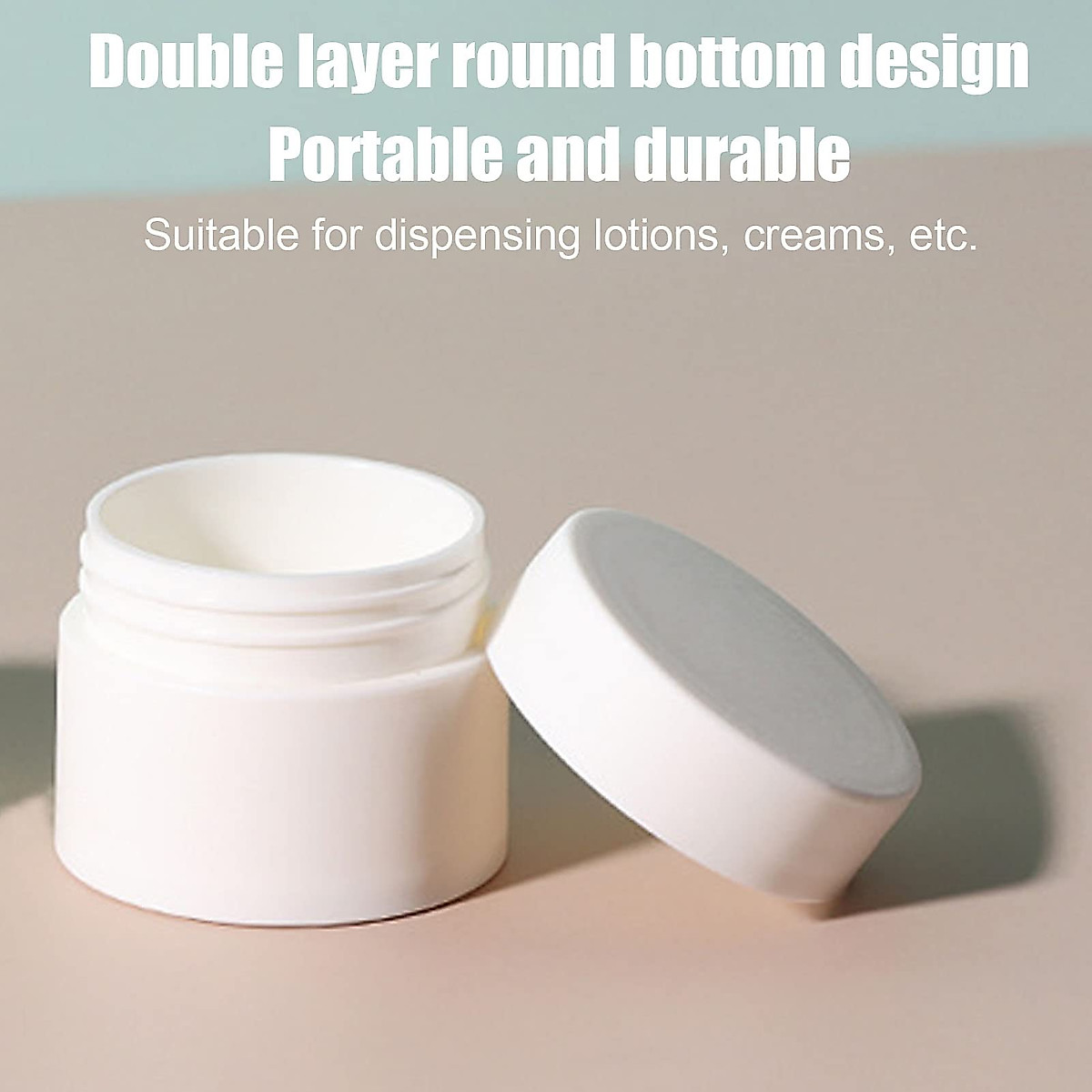 10Pcs Empty Cream Jars, Portable Refillable Leak Proof Cosmetic Cream Jar for Face Cream Lotion