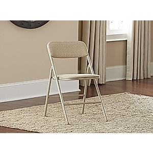 COSCO 5 Piece, Tan Folding Table and Chair Set.