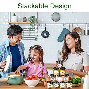 PeacePeo Plastic Jars with Lids, 48Pcs 6OZ Slime Containers with Screw On Lids Clear Round Plastic Storage Jars Refillable Container Jars Plastic for Travel Storage Home Kitchen Food