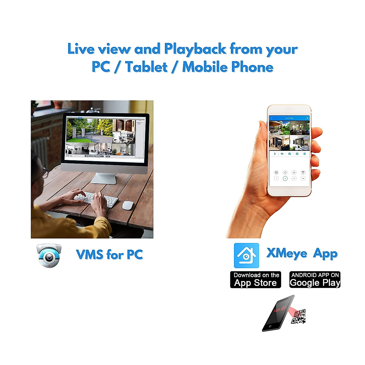 Evertech 32 Channel H.265 Security DVR with 16TB Hard Drive 16x Audio Input Surveillance Recorder Supports 1080p AHD TVI CVI and Analog (960H) Cameras, Easy Remote Access