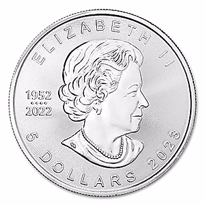 2023 1 oz Canadian Maple Leaf Silver Bullion Coin Brilliant Uncirculated with Certificate of Authenticity $5 BU