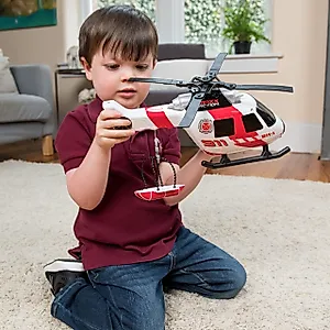 Sunny Days Entertainment Maxx Action Large Helicopter - Lights and Sounds Vehicle with Motorized Turbine and Spinning Rotors