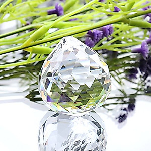 MerryNine Clear Crystal Ball Prism Sun Shine Catcher Rainbow Pendants Maker, Hanging Crystals Prisms for Windows, for Feng Shui, for Gift(80mm/3.15" 1pack)
