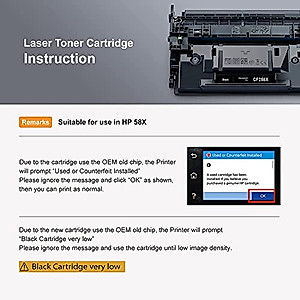 58X CF258X Toner with Chip LemeroUexpect Remanufactured Toner Cartridge Replacement for HP 58A 58X CF258A CF258X Toner Black for Pro M404dn M428fdw M404n M404dw MFP M404 M428fdn Printer