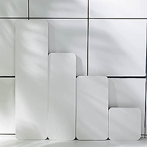 NiuYichee Set of 4 Water Absorbent Diatomite Coasters, Diatomaceous Earth Kitchen Soap Dish, Bathroom Trays, Water Absorbing Stone Used for Hand Soaps & Plants & Toiletries in The Modern Home