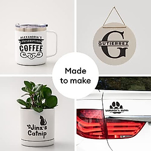 Cricut Premium Permanent Vinyl (12" x 48"), Strong Adhesive Lasts for 3 Years, UV & Water-Resistant, Perfect for Indoor-Outdoor DIY Projects, Compatible with Cricut Machines, Black