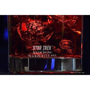STAR TREK Property of Etched Whiskey Glass Set - Officially Licensed, Premium Quality, Handcrafted Glassware, 11oz Rocks Glasses - Perfect Collectible Gift for Series Lovers, Birthday & Special Events