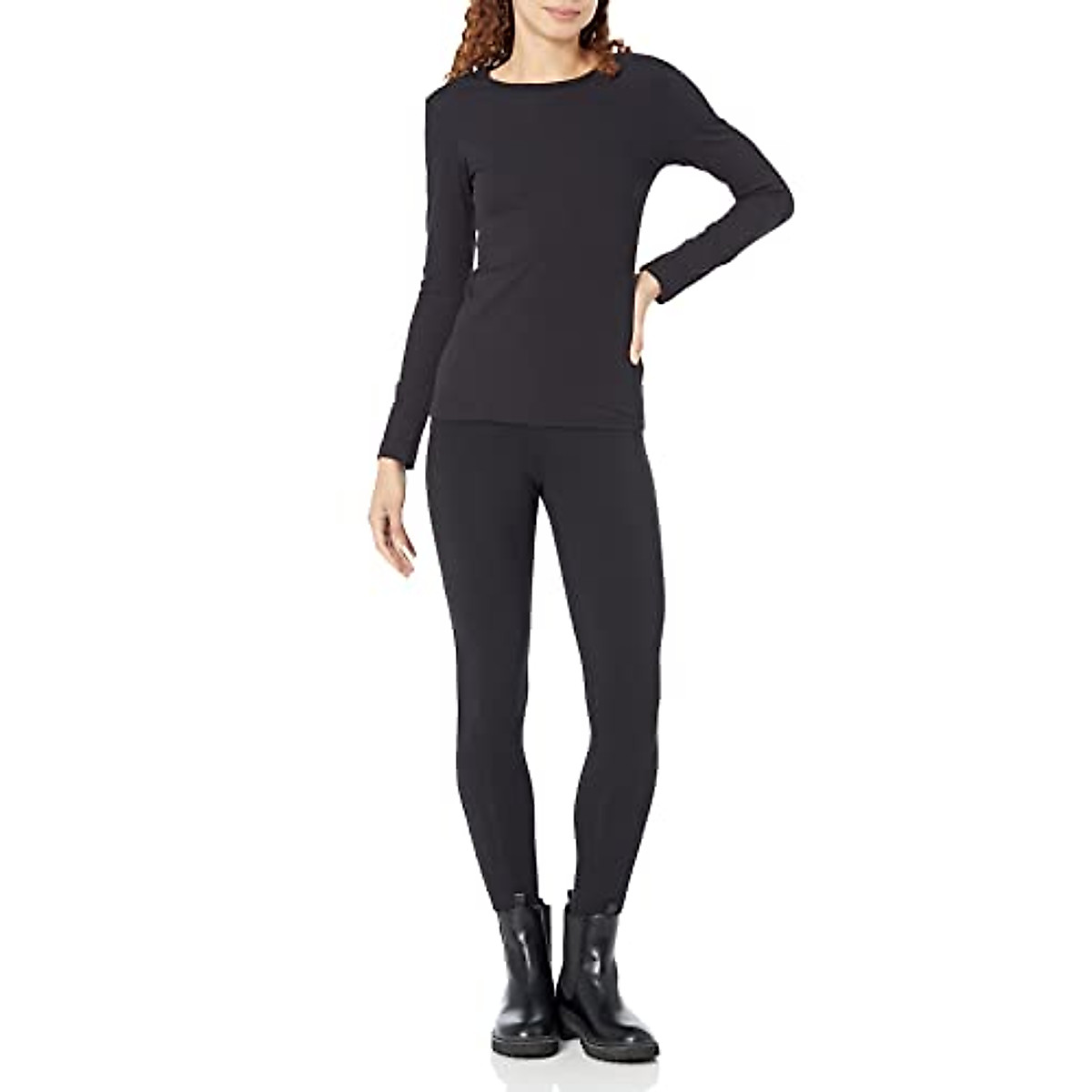 Amazon Essentials Women's Legging, Black, Small