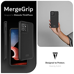 TUDIA DualShield Grip Designed for Motorola ThinkPhone Case (2023), [MergeGrip] Dual Layer Shockproof Slim Military Grade Non-Slip Tough Heavy Duty Protective Phone Case Cover (Matte Black)