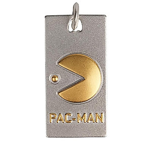 Starforged Pac Man Sterling Silver Gold Plated Video game hip hop Necklace Rapper Pendant