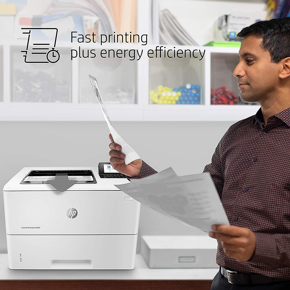 HP Laserjet Enterprise M507n with One-Year, Next-Business Day, Onsite Warranty (1PV86A) (Renewed)