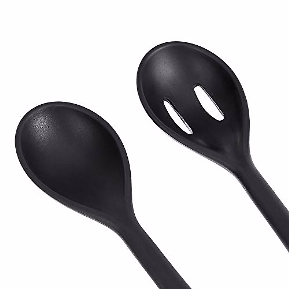 AmazonCommercial Non-Stick Heat Resistant Silicone Cooking Utensil Set, Set of 8 Utensils, Black