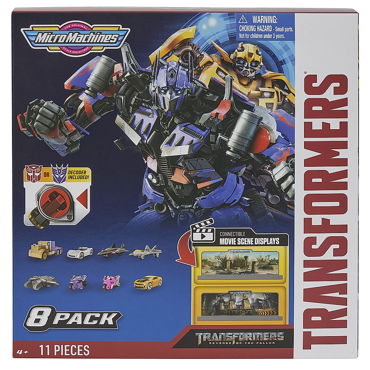 Micro Machines Transformers Revenge of The Fallen Set - 8 Highly Detailed Vehicles - Autobots - Decepticons - More Than Meets The Eye - Amazon Exclusive