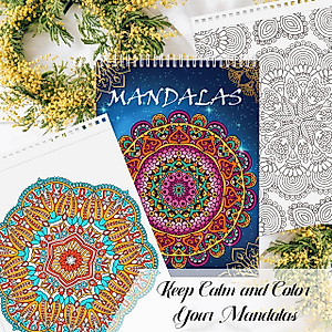 Elfew 2 Pack Mandalas Coloring Books for Adult, 80 Original Mandala Patterns and Designs, Coloring Book for Adults Relaxation, Adult Coloring Book Spiral Bound, Relaxation Books for Women