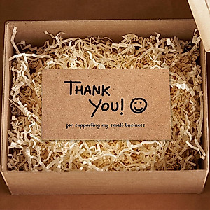 Lannso Thank You Cards Small Business, 100 PCS 5 Styles Thank You Cards for Retail Store, 2x3.5 Inch, Recommended for Online Retailers, Small Business Owners and Local Stores (QS222)