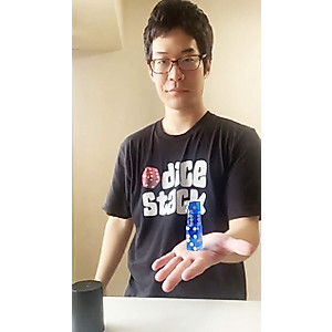 Dice Stacking Cup Set - Professional Straight Cups with 4 Razor Edges 19mm Real Casino Dice in a Box - Accessories - Magic Tricks - Green