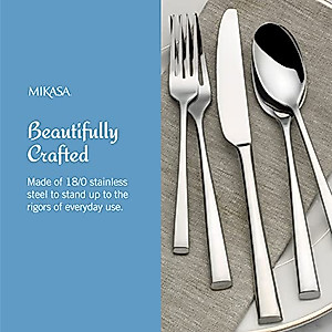 Mikasa Rockford 20-Piece 18/10 Stainless Steel Flatware Set, Service for 4, Silver