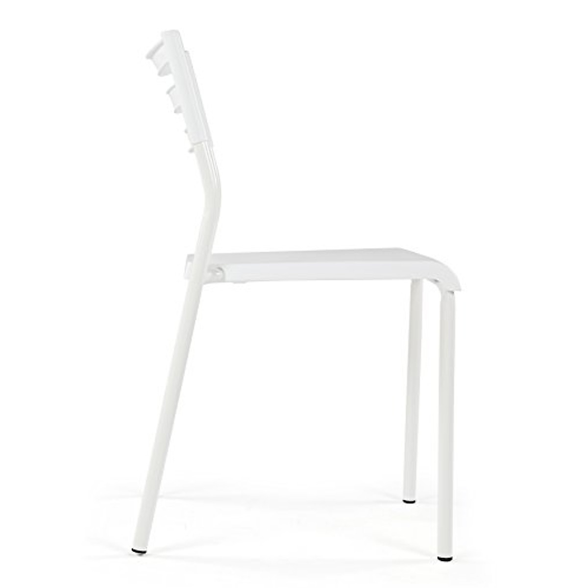Lucky Theory Humble Crew Lightweight Desk Chair, Plastic, White White 19D x 16W x 30H in