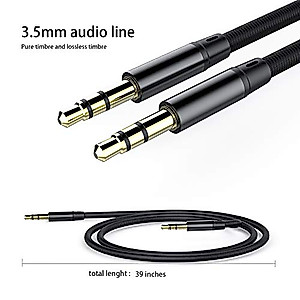 C-to 3.5mm Audio Jack Adapter, Type-c AUX Jack Cable USB-C Male to 3.5mm Female Headphone Converter with high Resolution/DAC, Audio Cable for 2 / 2XL / 3 / 3XL, Samsung, ipad pro 2 Pieces (Black)