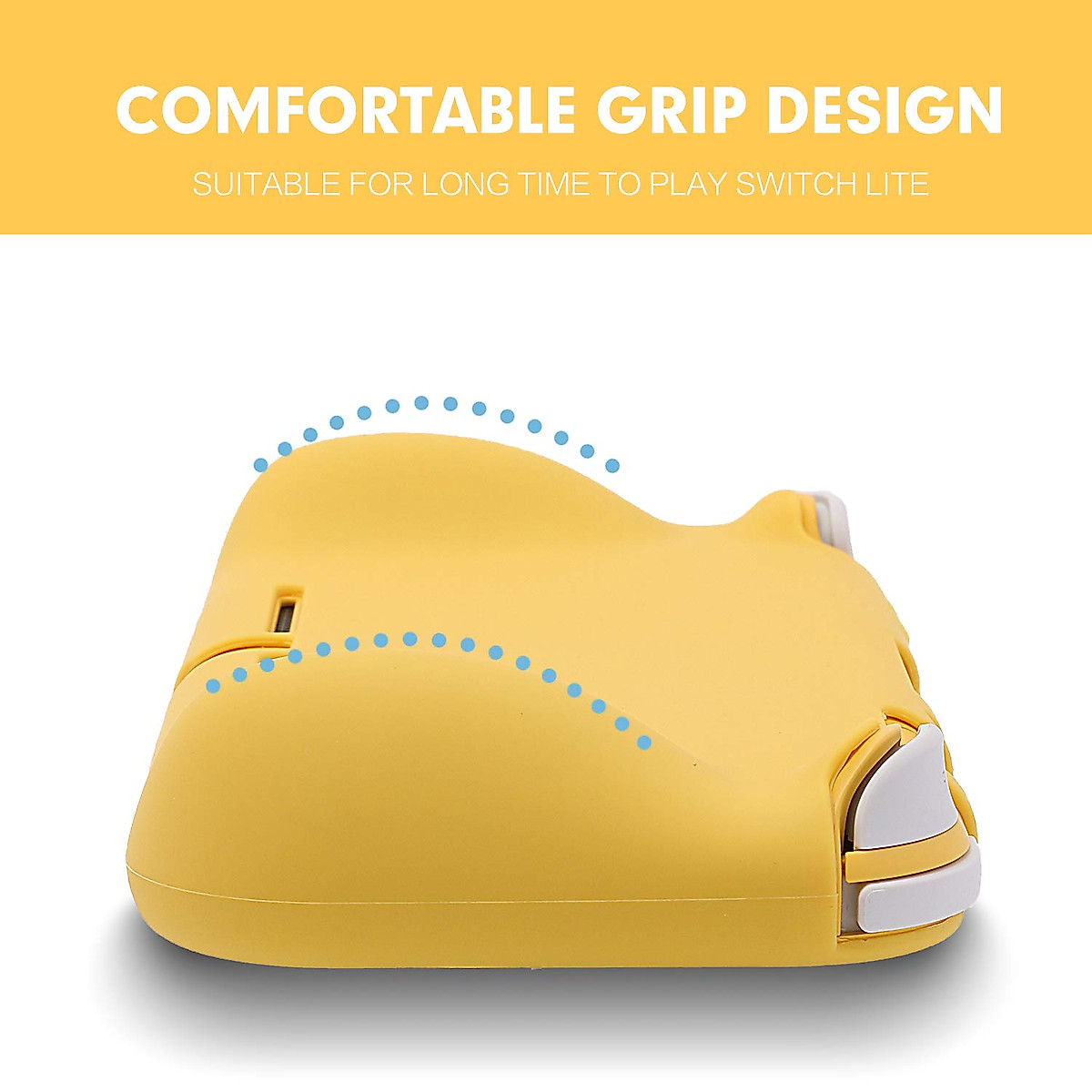 Silicone Grip Case for Nintendo Switch lite (Yellow)