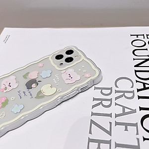 SZXYCZL Compatible with iPhone 13 Pro Max Case Cute Cartoon Floral Butterfly Design for Women Girls Aesthetic Kawaii Slim Soft TPU Transparent Cover for iPhone 13 Pro Max 6.7 inch £¨Yellow£©