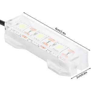 Xinjincang Blue Light Small Aquarium Led Light, Multicolor Led Fish Tank Light for Freshwater Plants Aquarium Accessories，Fish and Aquatic Pets, Pet Supplies, White