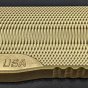 Milspin Magnus 2.0 Brass EDC Utility Knife with Retractable Razor and Internal Spare Blade Storage I 7 Blades Included I Made in USA