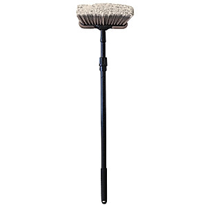 Carrand 93063 Deluxe Car Wash 8" Dip Brush with Bumper and 27-48" Extension Handle , Black