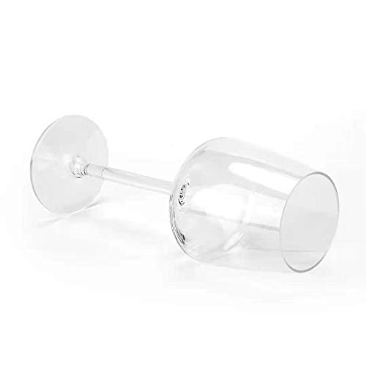 Classic14OZ Premium Quality Plastic Acrylic Stem Wine Glasses , Set of 6 -Clear, Dishwasher Safe, BPA Free (clear, 6)