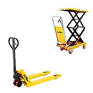 Xilin Manual Pallet Jack Truck,5500-Lbs, Capacity Pallet Truck 48" L x21 W Forks and Manual Double Scissors Trolley 770 lbs Capacity