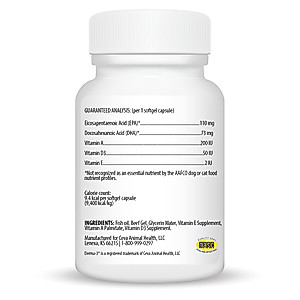 Ceva Derma-3 Softgels, Omega-3 Fatty Acid & Vitamin Supplement for Small Dogs & Cats (60 Count)