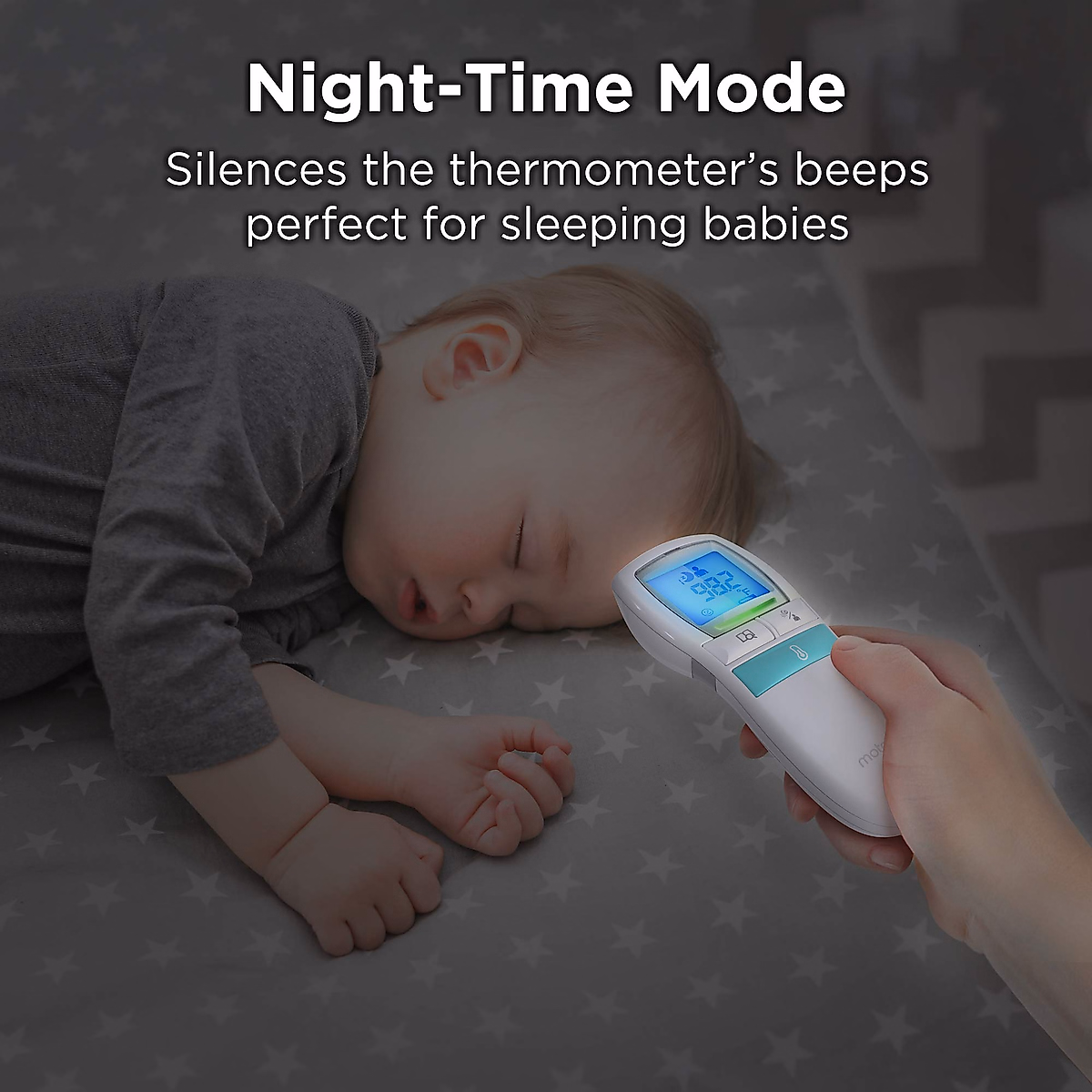 Motorola Care 3-in-1 Non-Contact Baby Forehead Thermometer - Body, Food or Liquid Temperature, Handheld Clinical Device for Kids, Adults - No Touch, Quick & Accurate Reader-Large Display, White