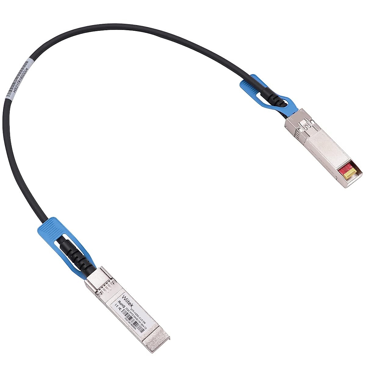 25GbE SFP28 DAC Twinax Cable 0.5M, 25GBASE-CR SFP28 Direct Attach Copper Cable, Compatible for Cisco SFP-H25G-CU0.5M, Ubiquiti, Mikrotik, Netgear, Supermicro, Open Source Switches