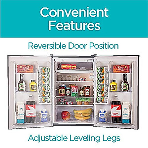 BLACK+DECKER BCRK43V Compact Refrigerator Energy Star Single Door Mini Fridge with Freezer, 4.3 Cubic Ft., VCM